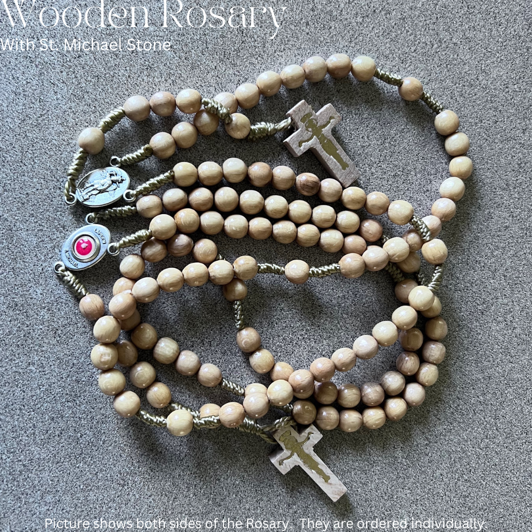 Wooden Rosary w/ Stone of St. Michael | Congregation of St. Michael the ...